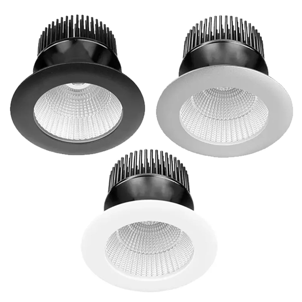 115mm LED Downlight 10w Black, Silver, White 2.7k/3k/4k/5k/Vivid CRI 9