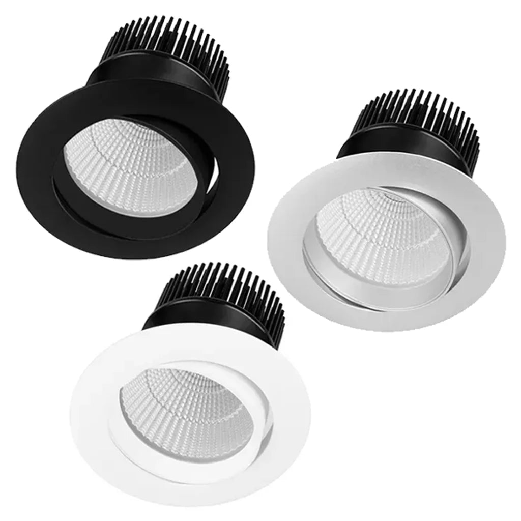 120mm LED Downlight 10w Black, Silver, White 2.7k, 3k, 4k, 5k, Vivid C