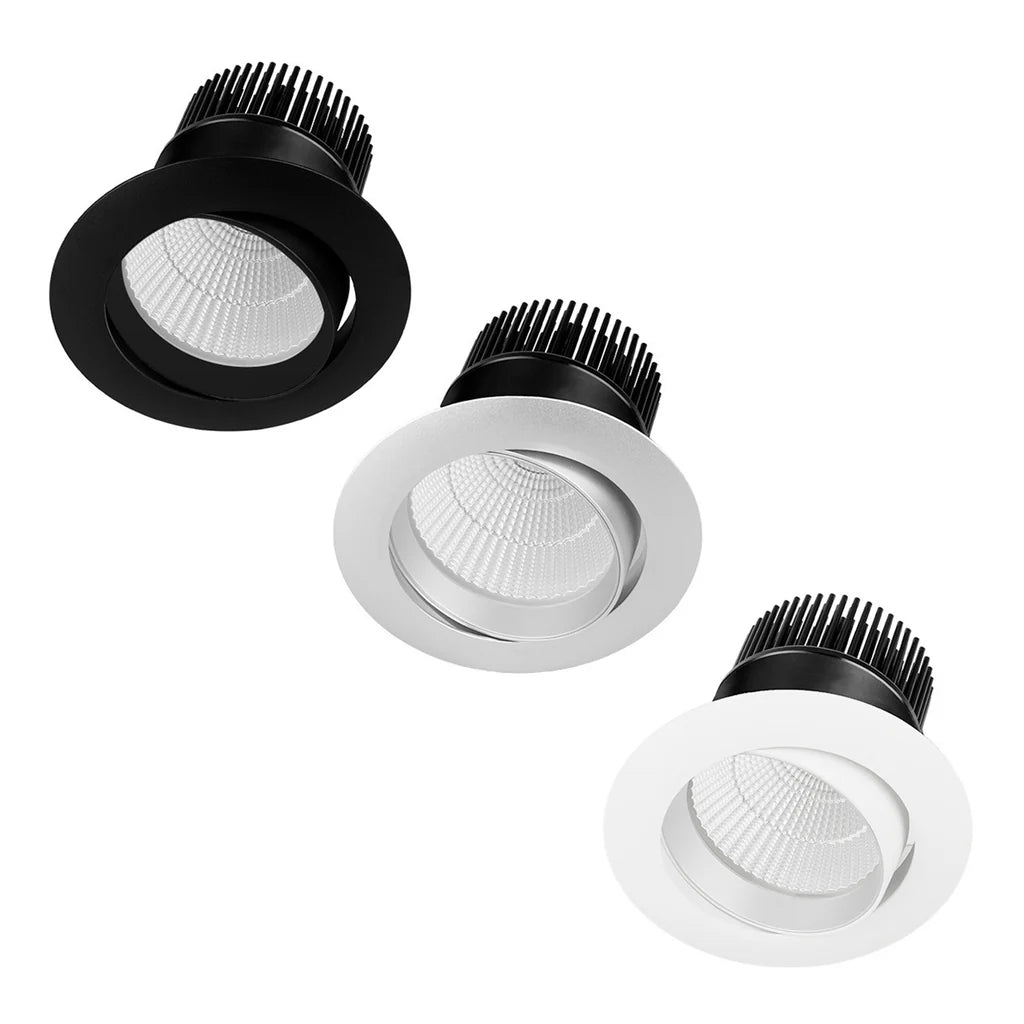 120mm LED Downlight 15w Black, Silver, White 2.7k, 3k, 4k, 5k, Vivid C