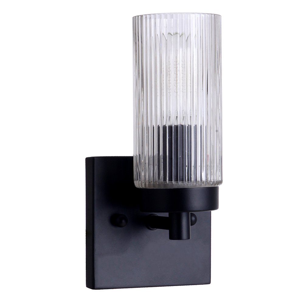 CHESTER 1 Light Matt Black or Chrome Wall Light
