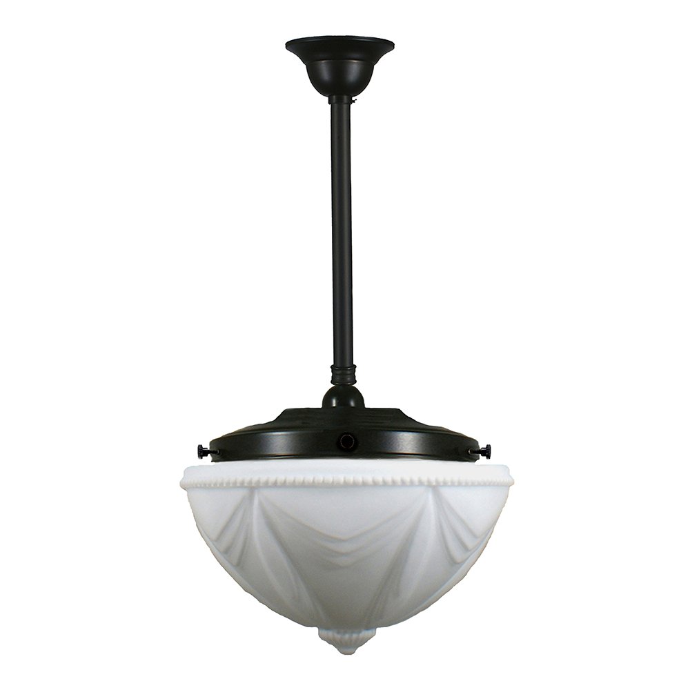 EMPIRE 14" 1 Light ROD Pendant Light - Black/Chrome/Polished Brass