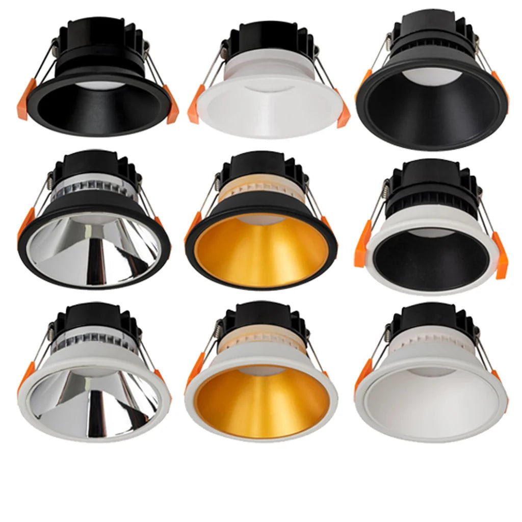 Gleam LED Downlight 9w Black, White CCT HV5528D2W Havit Lighting