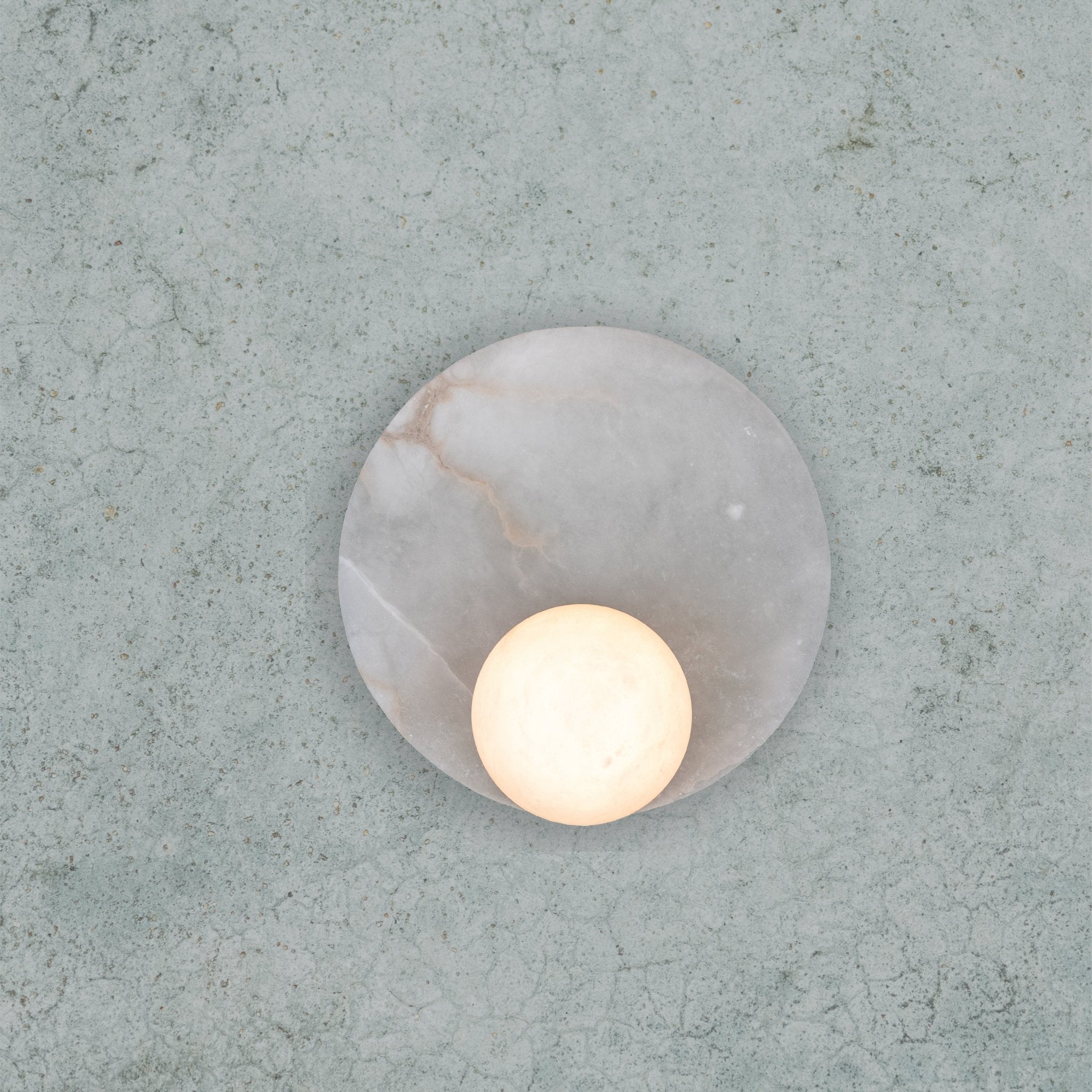 Golden Aura Marble Wall Light