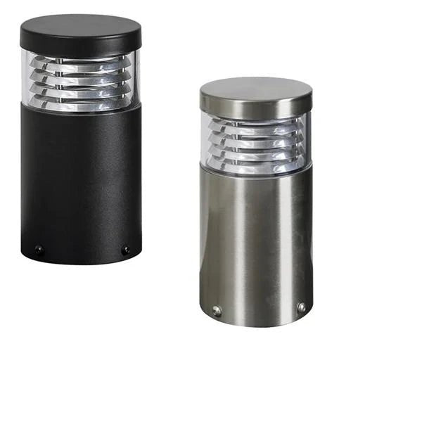 Mini Louvred LED Bollard Light TRI Colour in Black or 316 Stainless St
