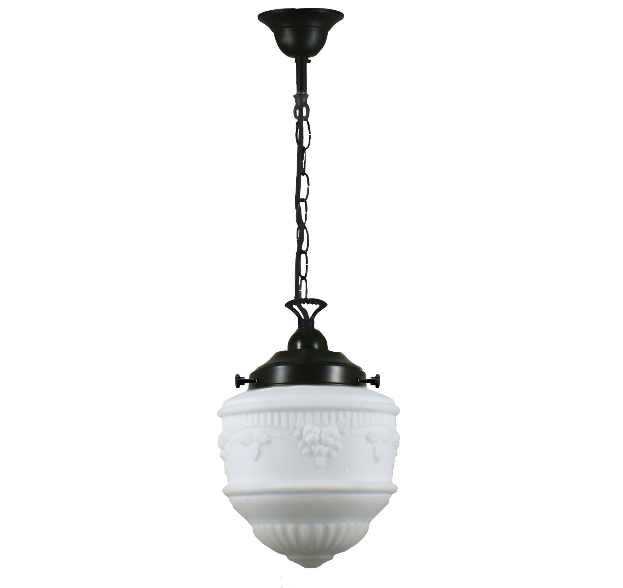 Senator 8" Single CHAIN Pendant Light - Black/Chrome/Polished Brass